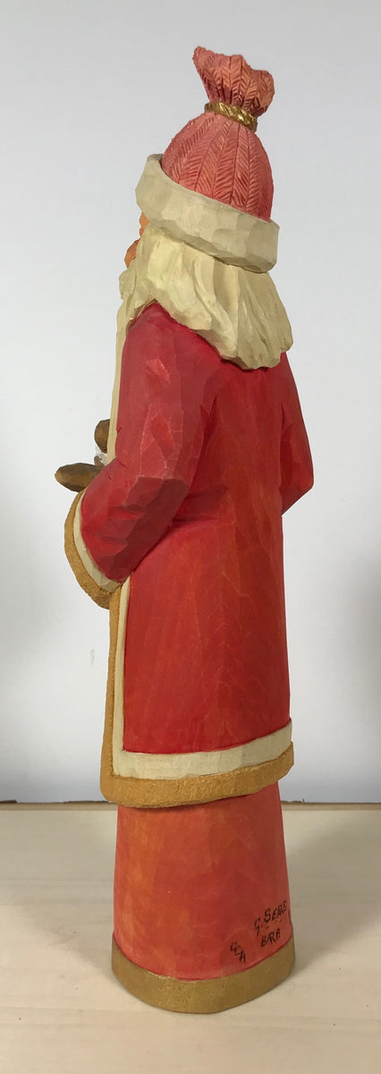 Gerald Sears - Santa with Teddy Bear – Big Dog's Carvings