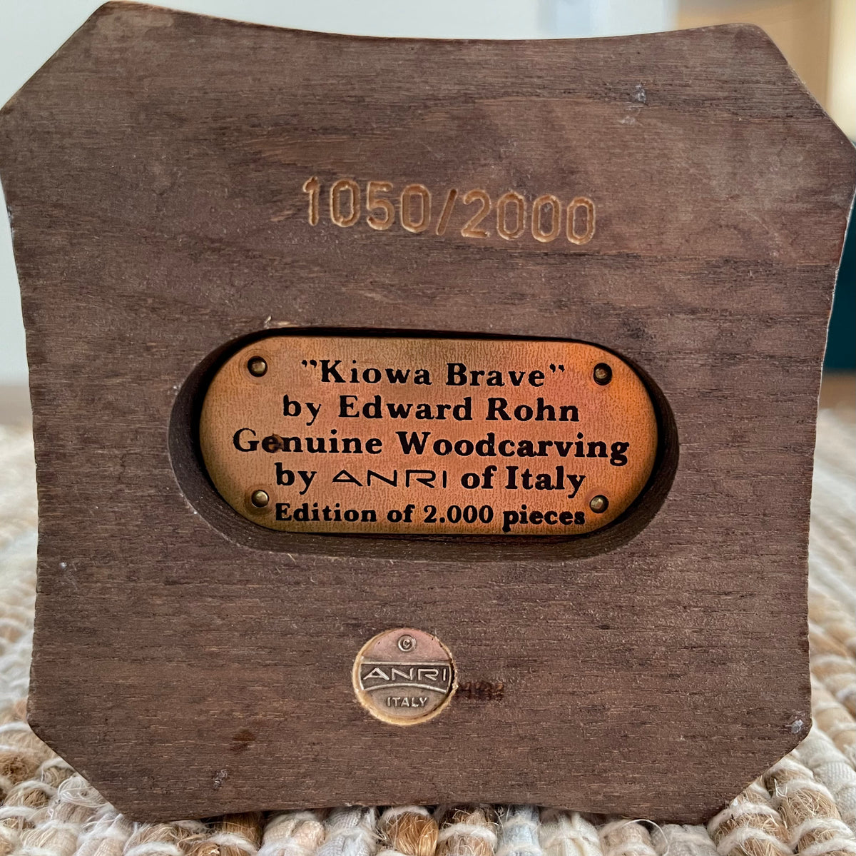 ANRI: Kiowa Brave - Edward Rohn – Big Dog's Carvings